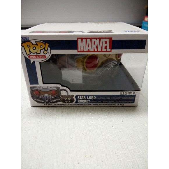 Funko | Dining | New Funko Pop Marvel Star Lord Mug Rocket Pin ...